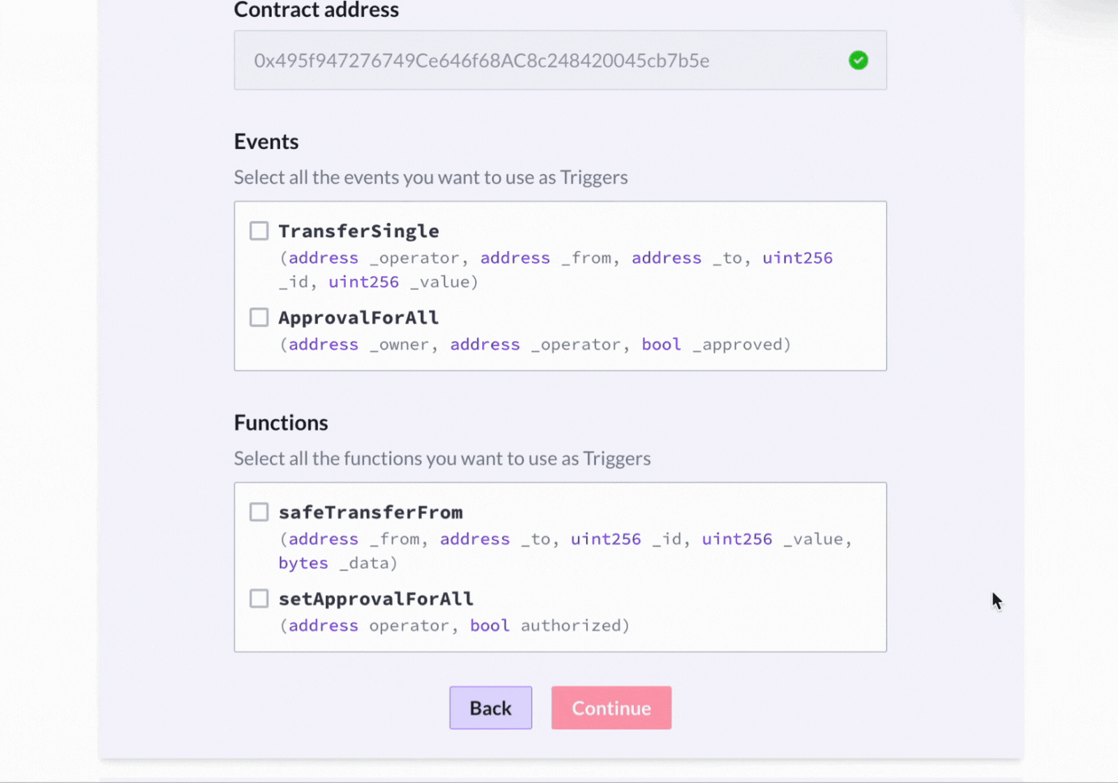 How to get alerts for activity in unverified smart contracts